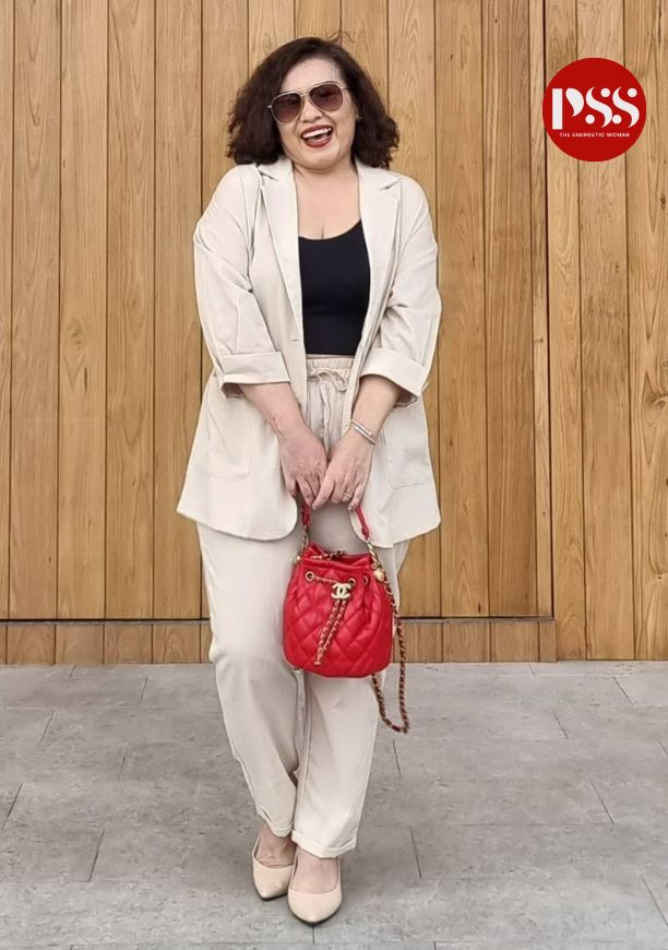 BEIGE CASUAL DUO SET | PB9470 | PLUS SIZE SQUARE
